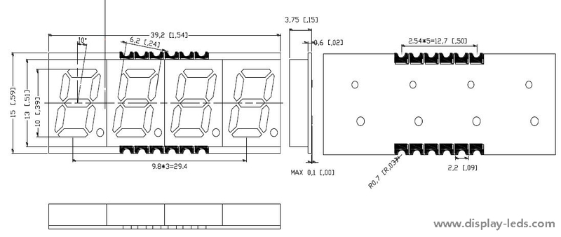 0.39 Inch Four Digit 7 Segment SMD Display from China manufacturer ...
